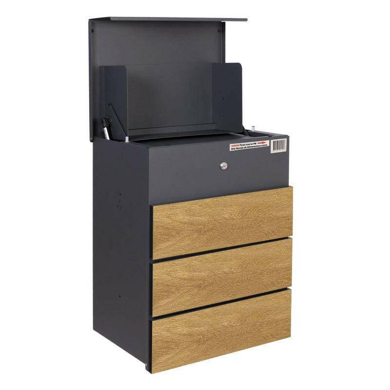 Phoenix PB1331AWK Parcel Box, Wood Look, Waetherproof, Key Lock – Safe ...