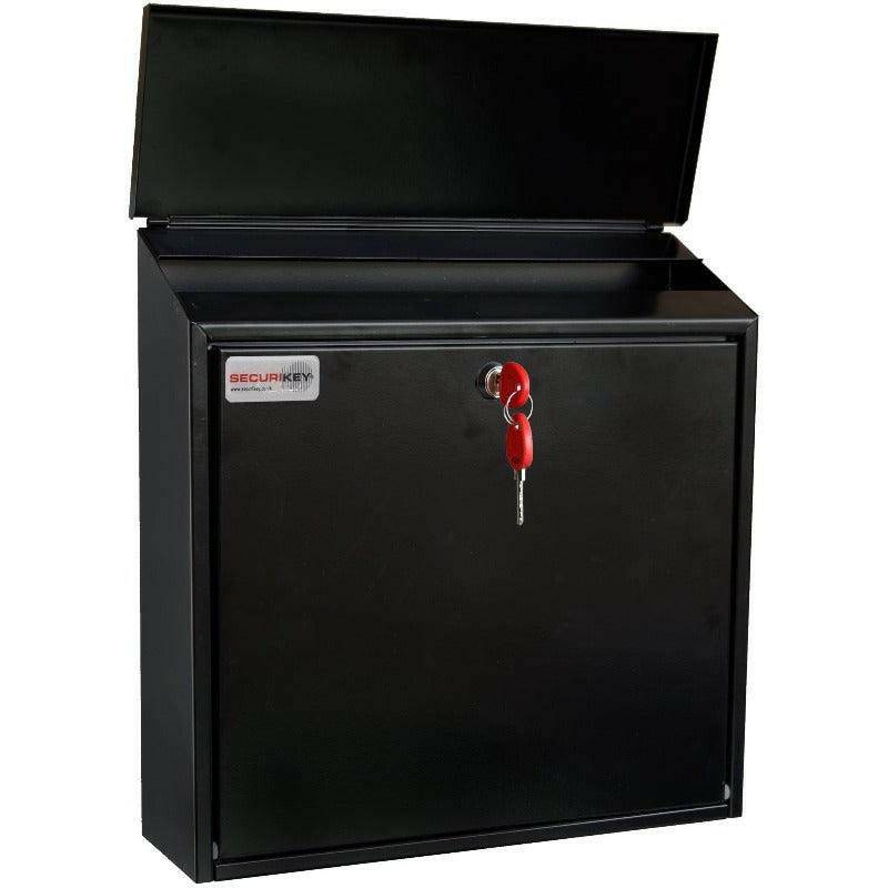 Securikey Standard LargeTop Loading Post Box in Black – Safe Place ...