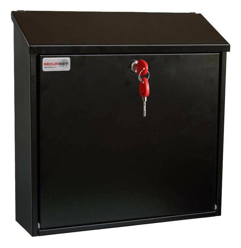 Securikey Standard LargeTop Loading Post Box in Black – Safe Place ...